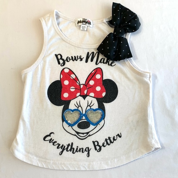 Disney | Shirts & Tops | Bows Make Everything Better Minnie Mouse Tank ...